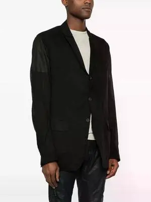 Masnada Single-breasted Semi-sheer Blazer