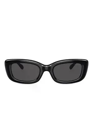 COACH Logo-plaque Rectangle-frame Sunglasses - Black