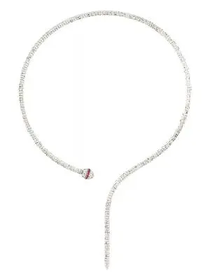 OFFICINA BERNARDI 18kt White Gold, Ruby Ophidia Y Necklace - Silver