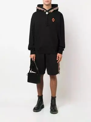 COUNTY OF MILAN Fringed-trim Pullover Hoodie