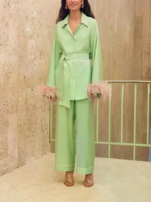 Sleeper Satin Pajama Set - Green