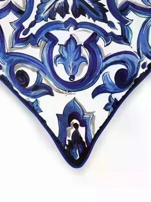 Dolce & Gabbana Large Mediterraneo Velvet-trim Cushion