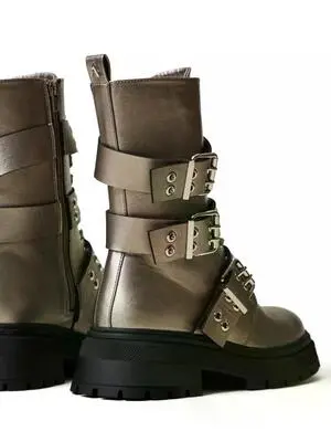 TWINSET 50mm Laminated Strap Boots