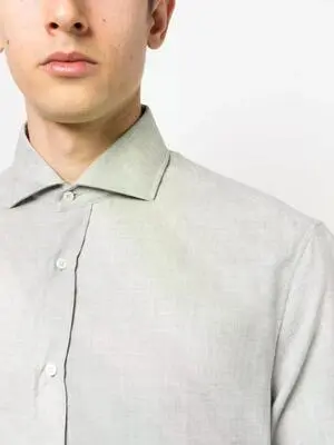 Brunello Cucinelli Long-sleeve Cotton-blend Shirt