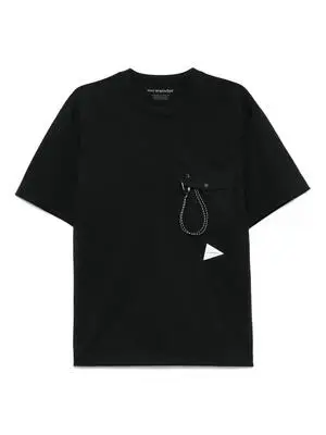 AND WANDER Logo-print T-shirt