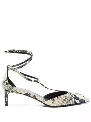 Khaite Mia T-strap Sandals - Neutrals