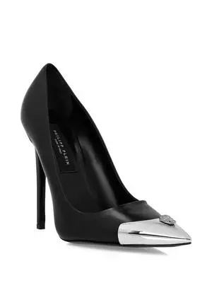 Philipp Plein 120mm Skull Detail Decollete Pumps - Black