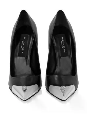 Philipp Plein 120mm Skull Detail Decollete Pumps - Black