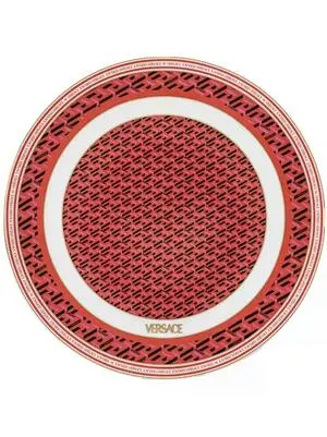 Versace X Rosenthal La Greca Signature Service Plate - Red