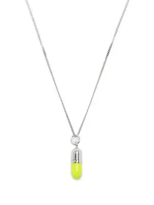 TRUE ROCKS Mini Pill Pendant Necklace - Silver