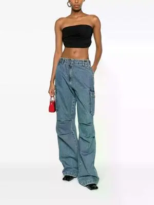 Coperni High-waisted Wide-leg Cargo Trousers