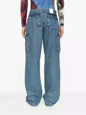 Coperni High-waisted Wide-leg Cargo Trousers