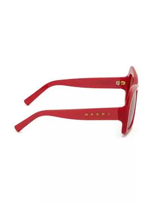 Marni Tiznit Geometric-frame Sunglasses - Red