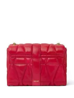Versace Kleio Quilted Shoulder Bag - Red