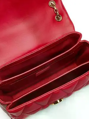 Versace Kleio Quilted Shoulder Bag - Red