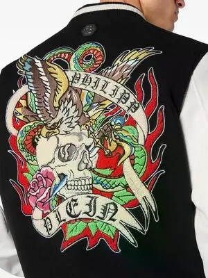 Philipp Plein Embroidered Bomber Jacket