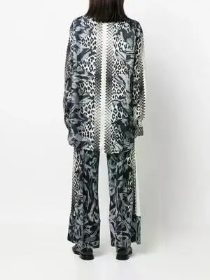 PIERRE-LOUIS MASCIA Abstract-print Silk Shirt