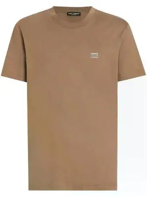 Dolce & Gabbana Logo-plaque Cotton T-shirt