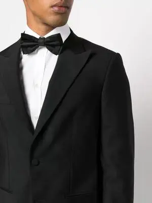 D4.0 Single-breasted Wool Suit - Black