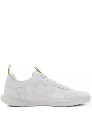 Burberry Leather Lace-up Sneakers With Equestrian Knight Design - White