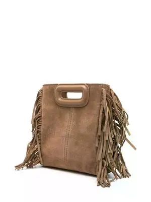 Maje Suede Fringe Mini Bag - Brown