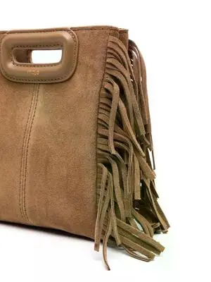 Maje Suede Fringe Mini Bag - Brown