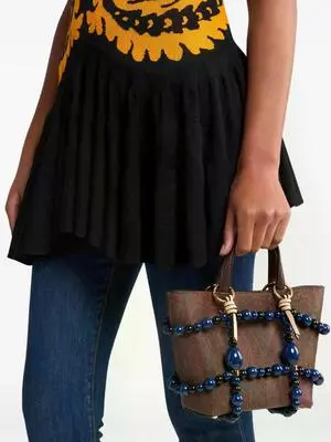Etro Marble-embellished Cage Bag - Blue