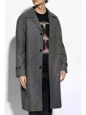 ALLSAINTS Goodman Recycled Wool Blend Houndstooth Coat