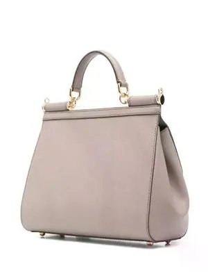 Dolce & Gabbana Large Sicily Top-handle Leather Tote Bag - Brown