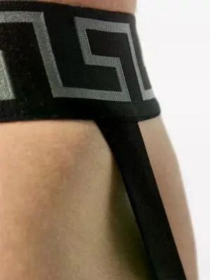Versace Printed Cotton-jersey Jockstrap