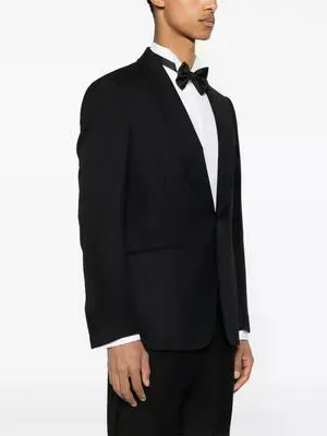 LARDINI Metallic-threading Blazer - Black