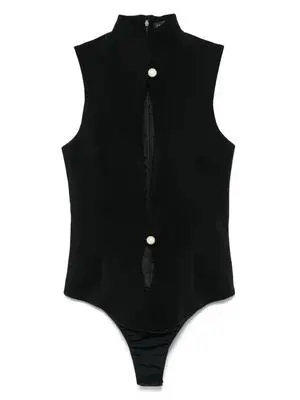 MUGLER Cut-out Detailed Playsuit - Black