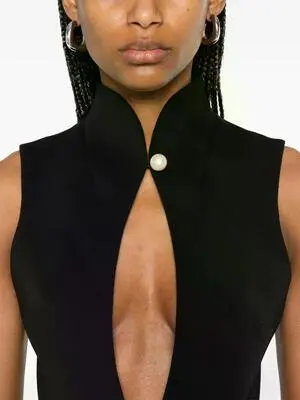 MUGLER Cut-out Detailed Playsuit