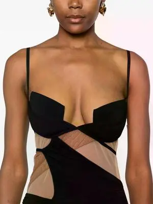 NENSI DOJAKA Sheer-panels Mini Dress