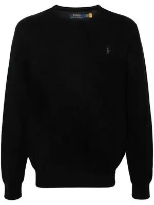Polo Ralph Lauren Embroidered-logo Cotton Jumper - Black