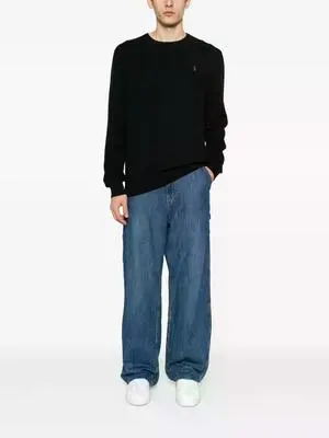 Polo Ralph Lauren Embroidered-logo Cotton Jumper - Black