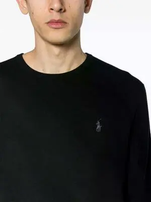 Polo Ralph Lauren Embroidered-logo Cotton Jumper - Black
