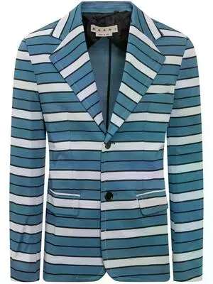 Marni Striped Blazer - Blue