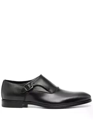 FERRAGAMO Leather Monk Strap Loafers