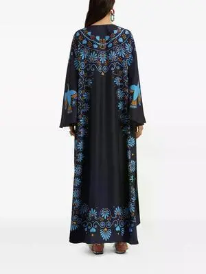 La DoubleJ Geometric-print Silk Kaftan