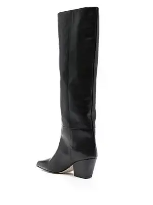 Paris Texas Knee-high Leather Boots - Black