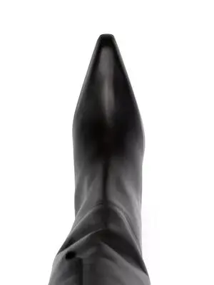 Paris Texas Knee-high Leather Boots - Black