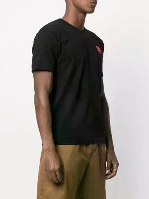 Play Comme Des Garcon Heart-embroidered Crew-neck T-shirt