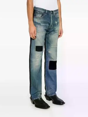 Junya Watanabe Patchwork Denim Jeans - Blue