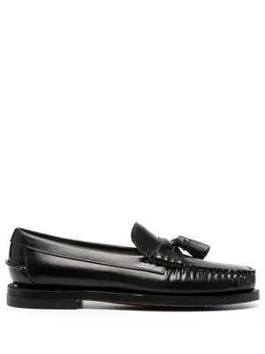 SEBAGO Tassels Leather Loafers - Black