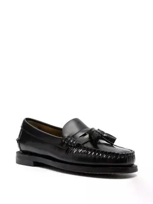 SEBAGO Tassels Leather Loafers - Black