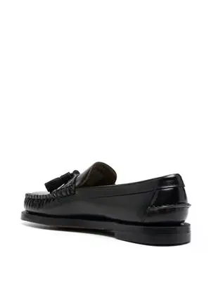 SEBAGO Tassels Leather Loafers - Black