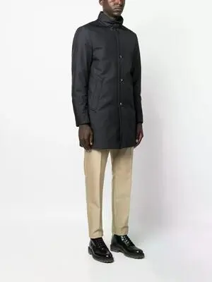 MOORER Long-sleeve Feather-down Coat - Blue