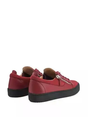 GIUSEPPE ZANOTTI Frankie Double-zip Low-top Sneakers - Red