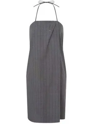 Moschino Pinstripe Mini Dress - Grey